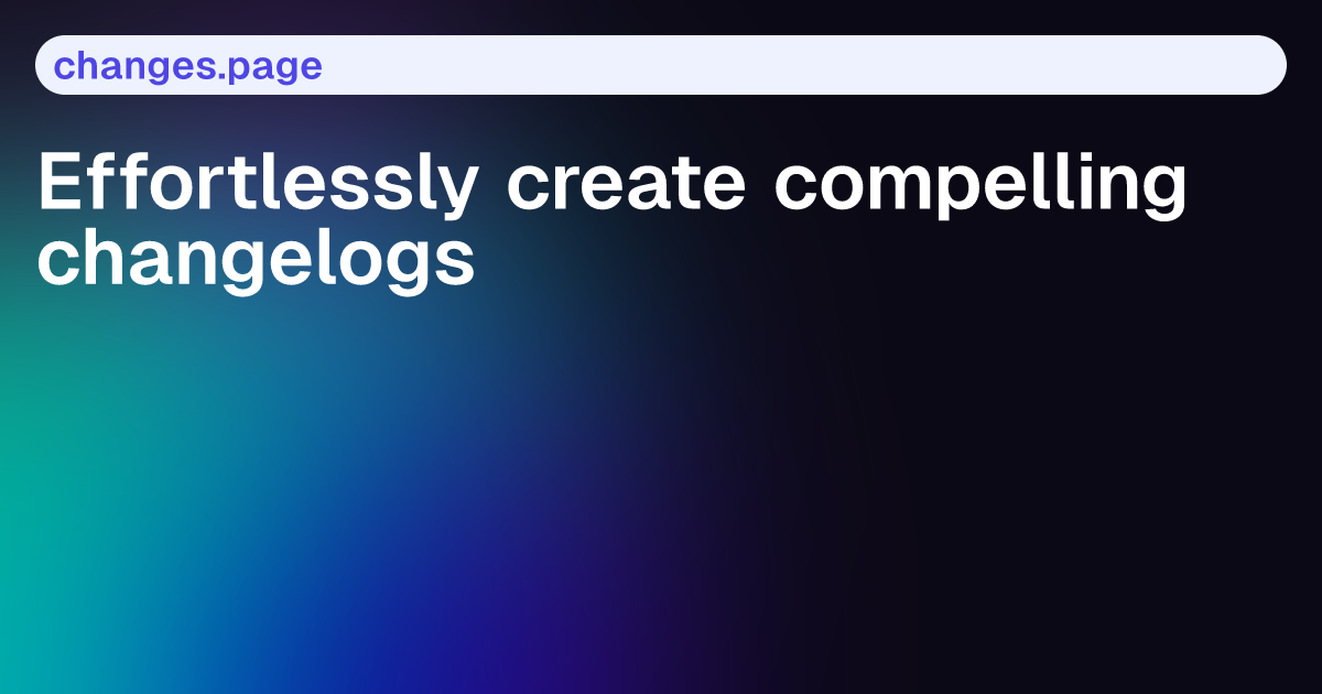 changes.page | Changelog simplified.